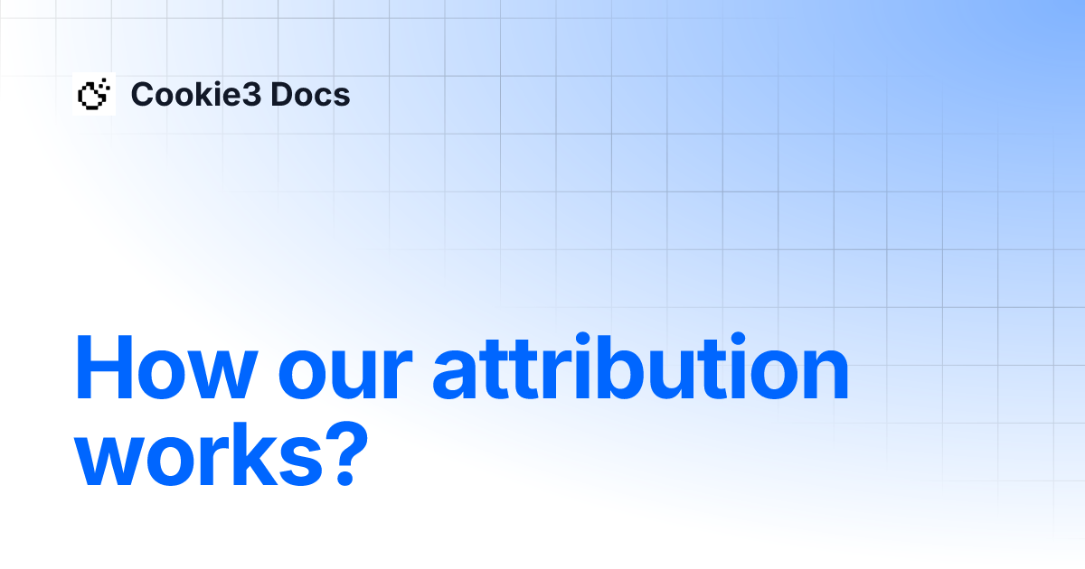 How our attribution works? | Cookie3 Docs