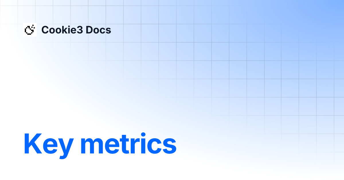 Key metrics | Cookie3 Docs